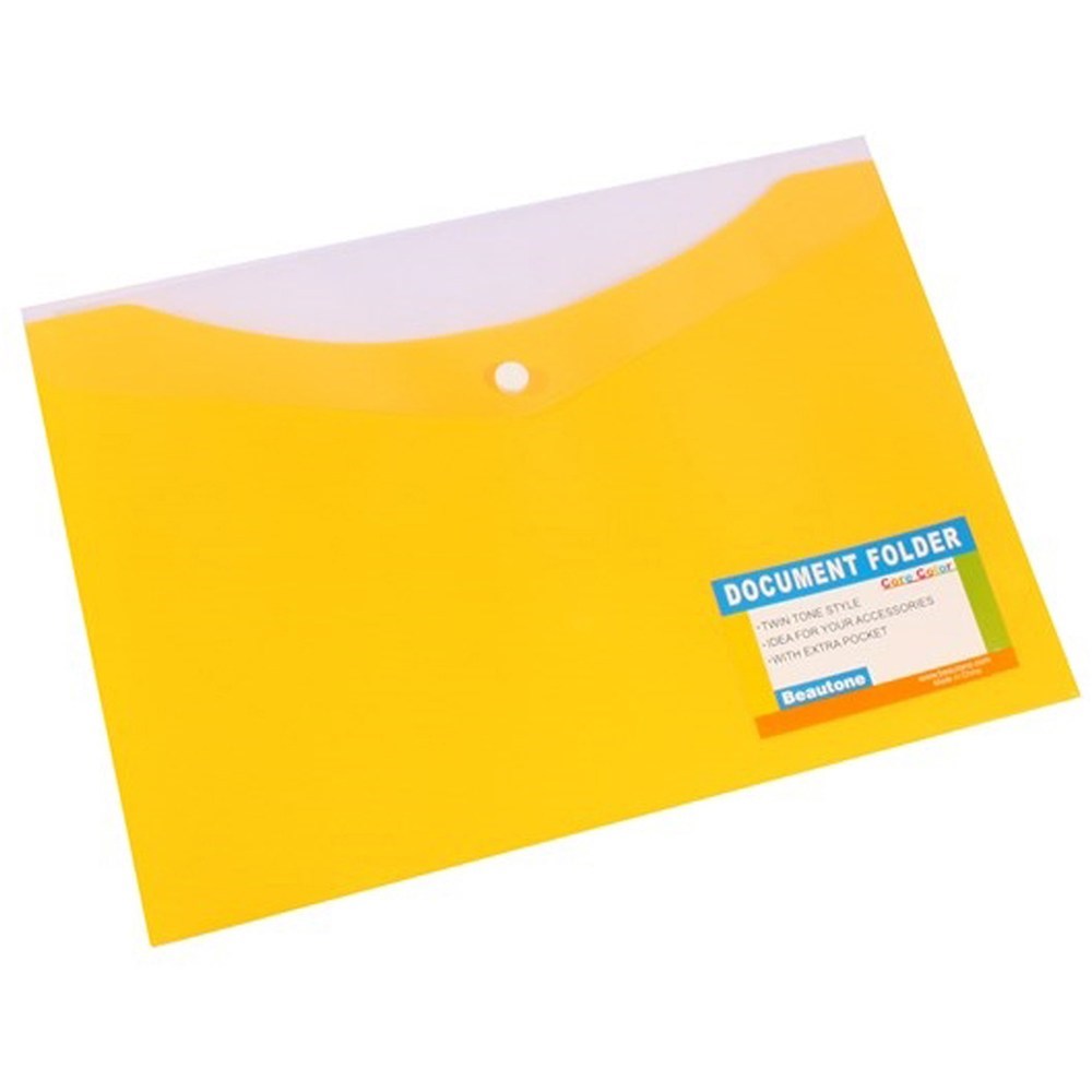 Files - Bantex Document Folder A4 With Button Closure Tropical Banana ...